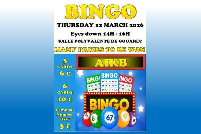 Bingo (loto) AIKB le jeudi 12 mars 2026