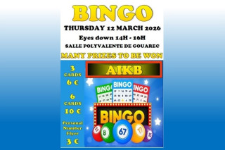 Bingo (loto) AIKB le jeudi 12 mars 2026